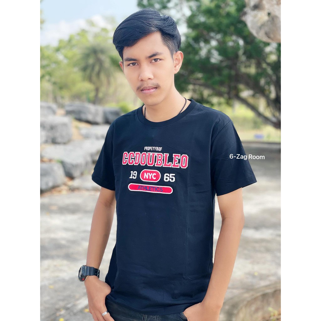 สินค้าขายดี???? เสื้อยืดแขนสั้นงานปัก CC-OO 965 Cotton 100% (SMLXL) - zig_zagroom - ThaiPick