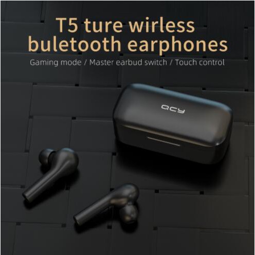 QCY T5 True Wireless Earphones Bluetooth 5.0 Touch Control Sports Headphones Stereo Sound ...