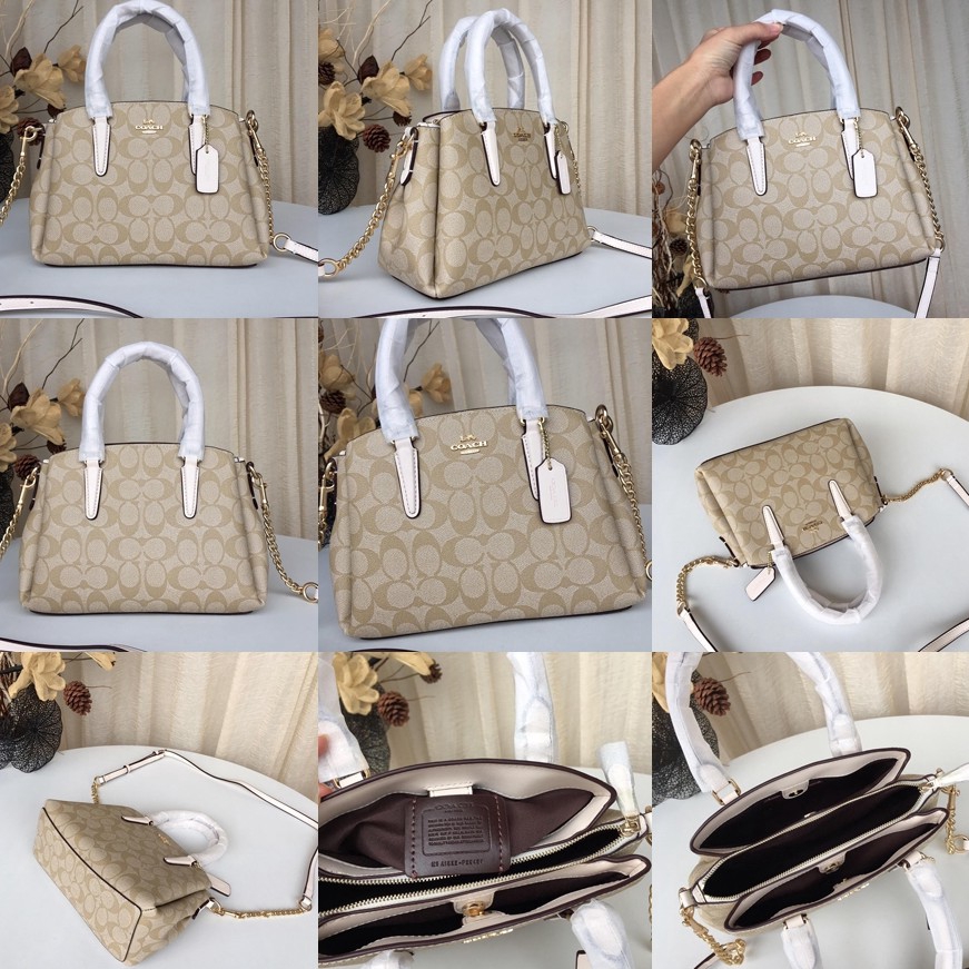 HOTกระเป๋าถือ Coach F29683 PVC Shoulder with Leather Crossbody Bag ...