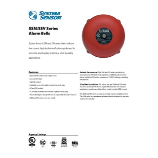 SSM 24-6 Alarm Bell "System Sensor" | Shopee Thailand