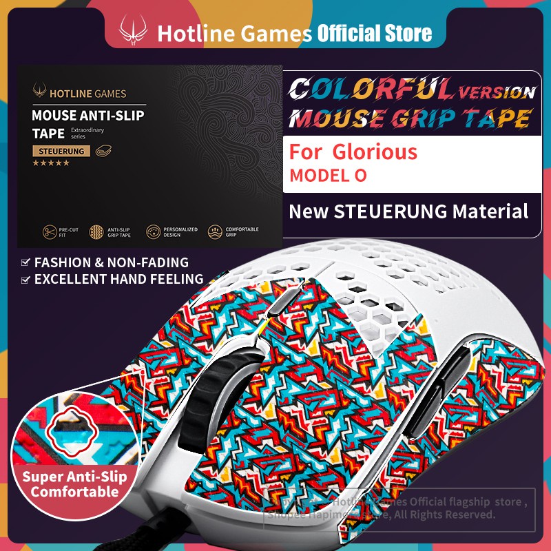 Hotline Games Colorful Mouse Grip Tape for Glorious Model O / Model O ...