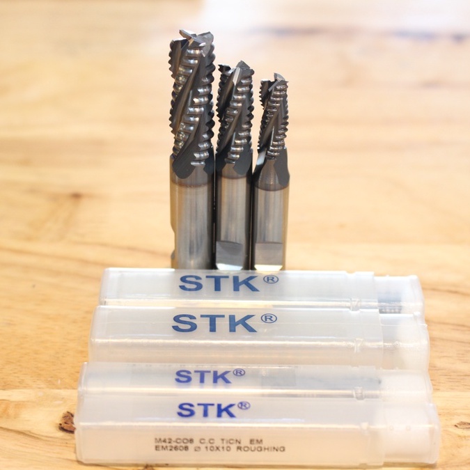 ดอกเอ็นมิลฟันหยาบชุปด้วย TiCN (สีม่วง) M42-CO8 TiCN-COATED END MILL ...