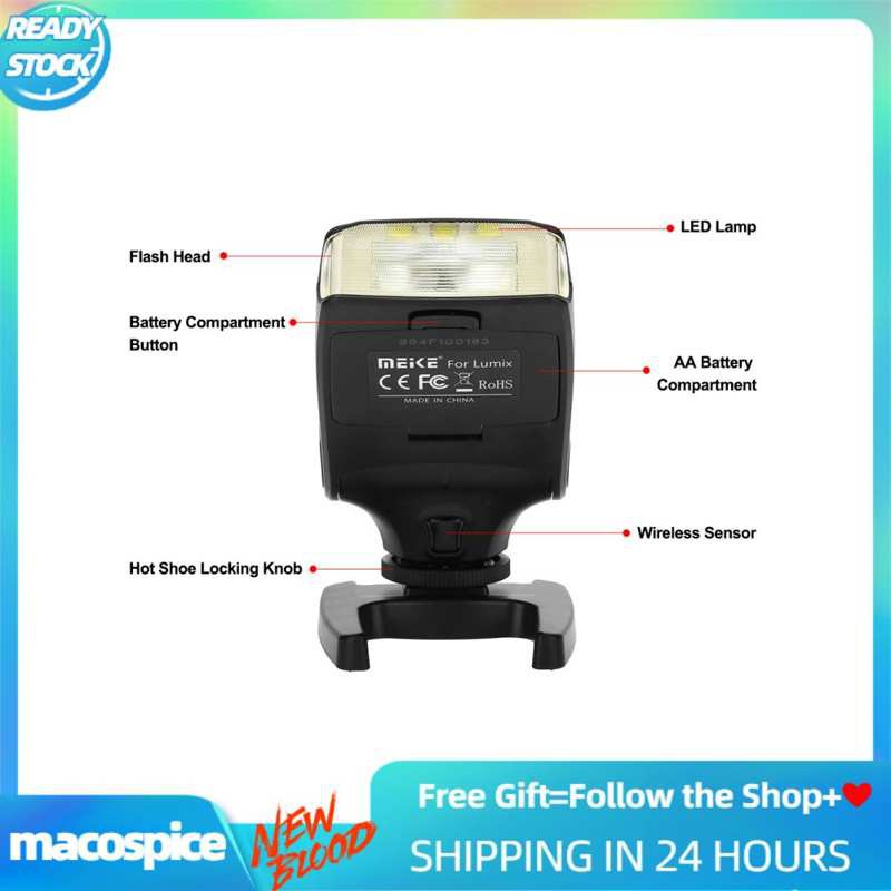 Macospice meike mk320-p ttl flash speedlite for olympus dslr cameras in ...