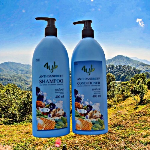 4YL แชมพูและครีมนวด สูตรมะกรูดและใบหมี่ ขนาด400ml. ของแท้รับตรงจากบริษัท - annaya21 - ThaiPick