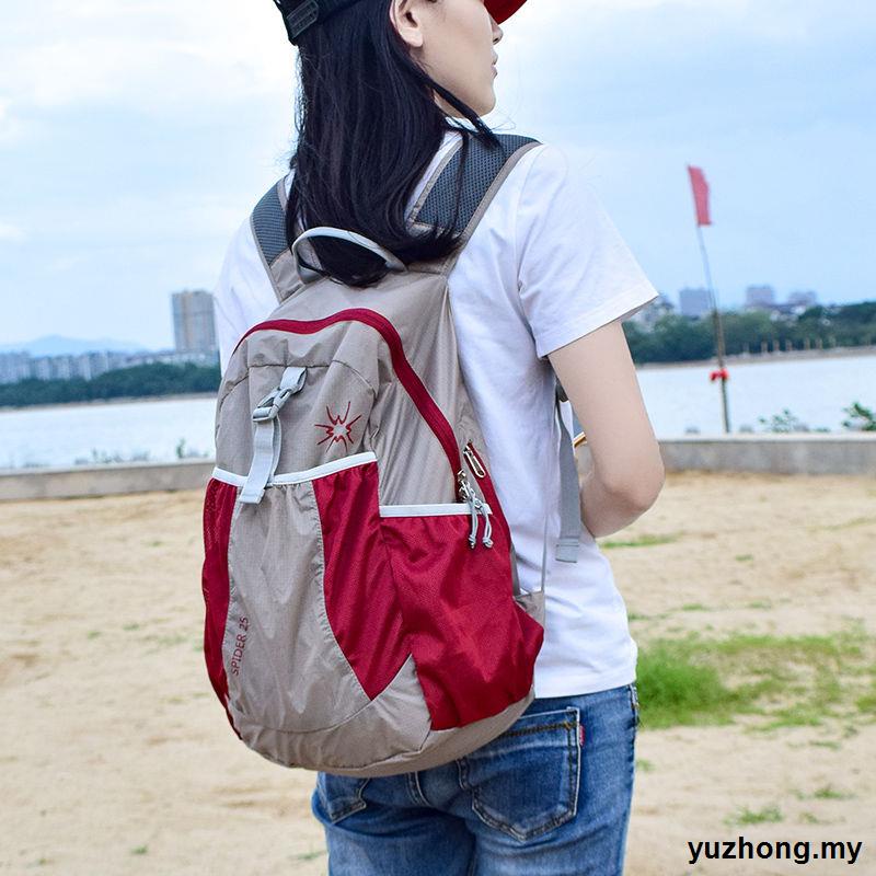 Ultra-thin backpack women s outdoor travel foldable skin bag ...