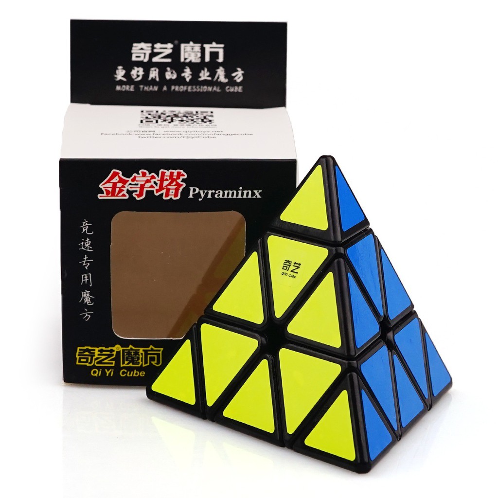 Hot Sale Qiyi Qiming 3 Third-Order Pyramid Rubiks Cube Triangle Smooth ...