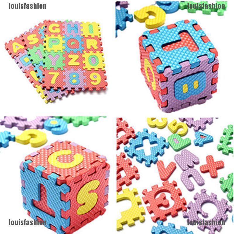 LFTH 36pc Light Color Toy Foam Floor Alphabet Number Puzzle Mat adore ...