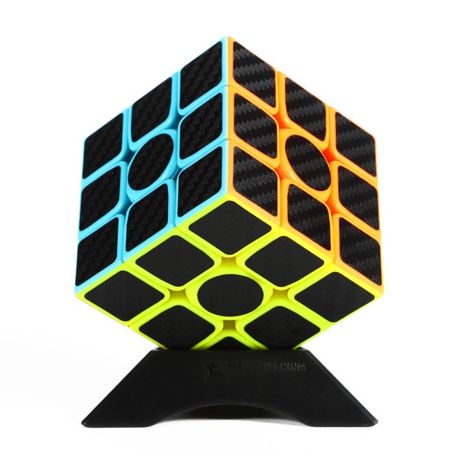Z-Cube 3x3 Speed Cube Carbon Fiber Sticker Smooth Magic Cube Puzzle ...
