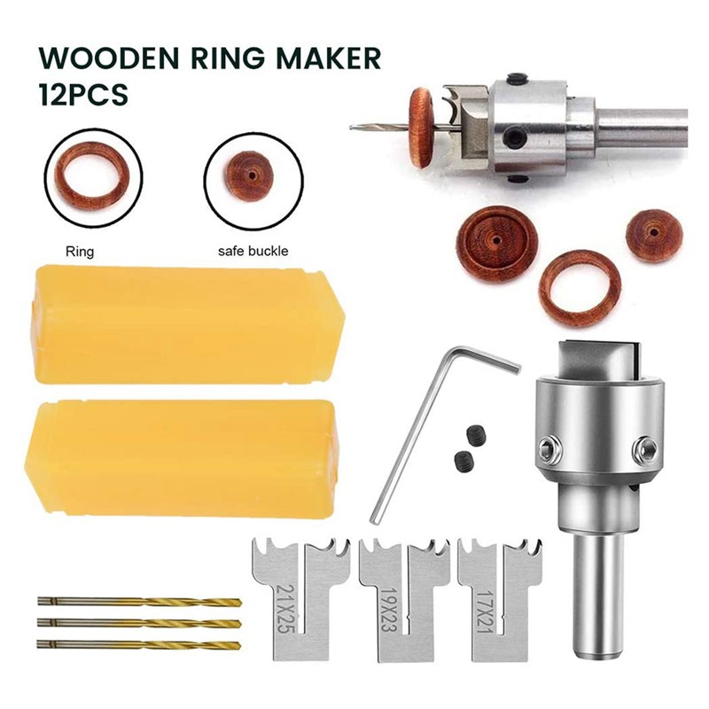 8PCS Wooden Ring Drill Bit for Making Personalized Rings and Jewelry ...