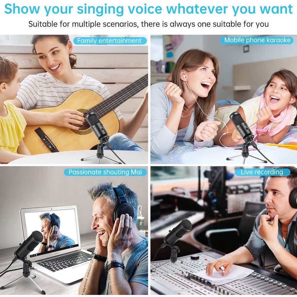 BProfessional Condenser Microphone PC Studio USB Microphone for ...