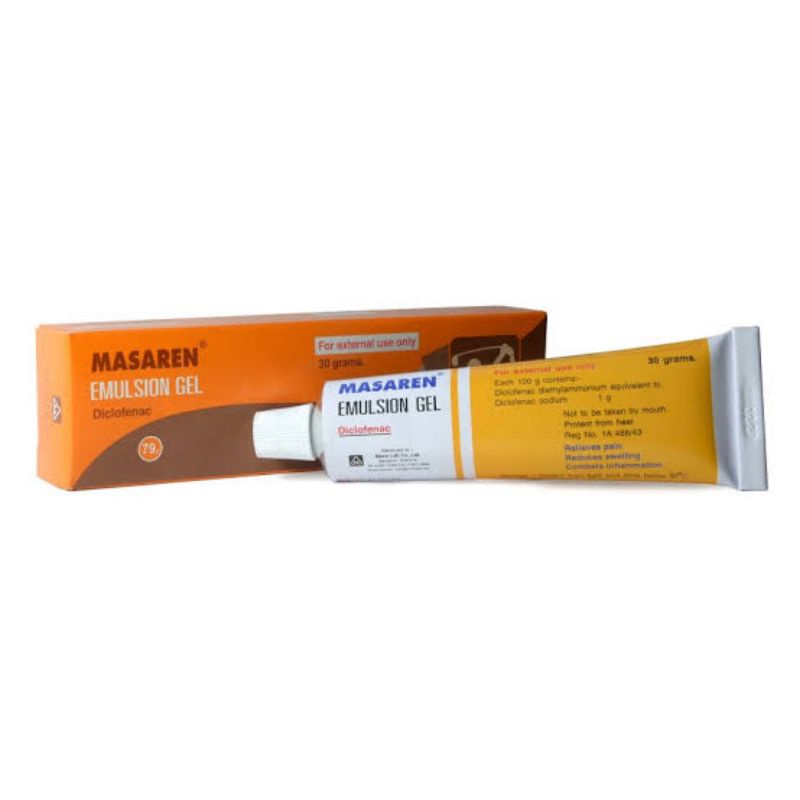Masaren emulsion gel 30 g มาซาเรน อีมันชั่น เจล ตัวยาเดียวกับ Voltaren ...