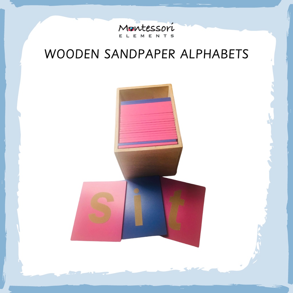Sandpaper Alphabets a-z, Montessori sandpaper, ตัวอักษรกระดาษทราย, สื่อ ...