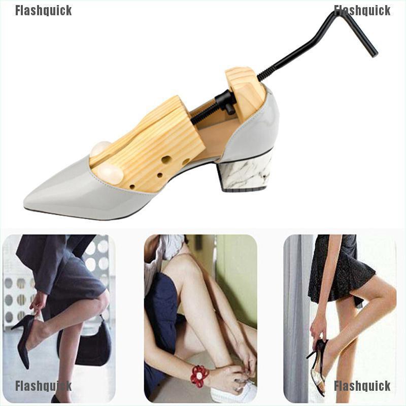 Flashquick Unisex women men wooden adjustable 2-way shoe stretcher shoe ...