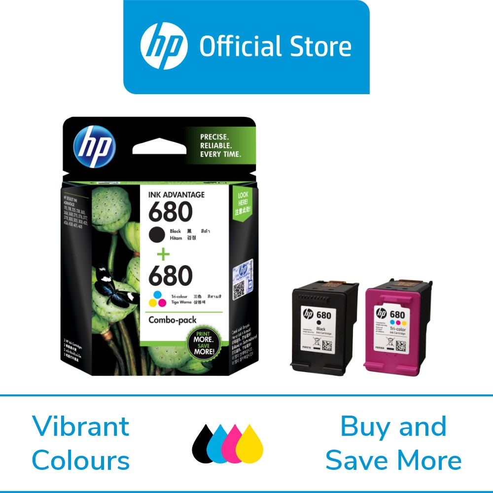 HP 680 ColorBlack Ink Combo 2 Black Ink Cartridge - online_hp - ThaiPick