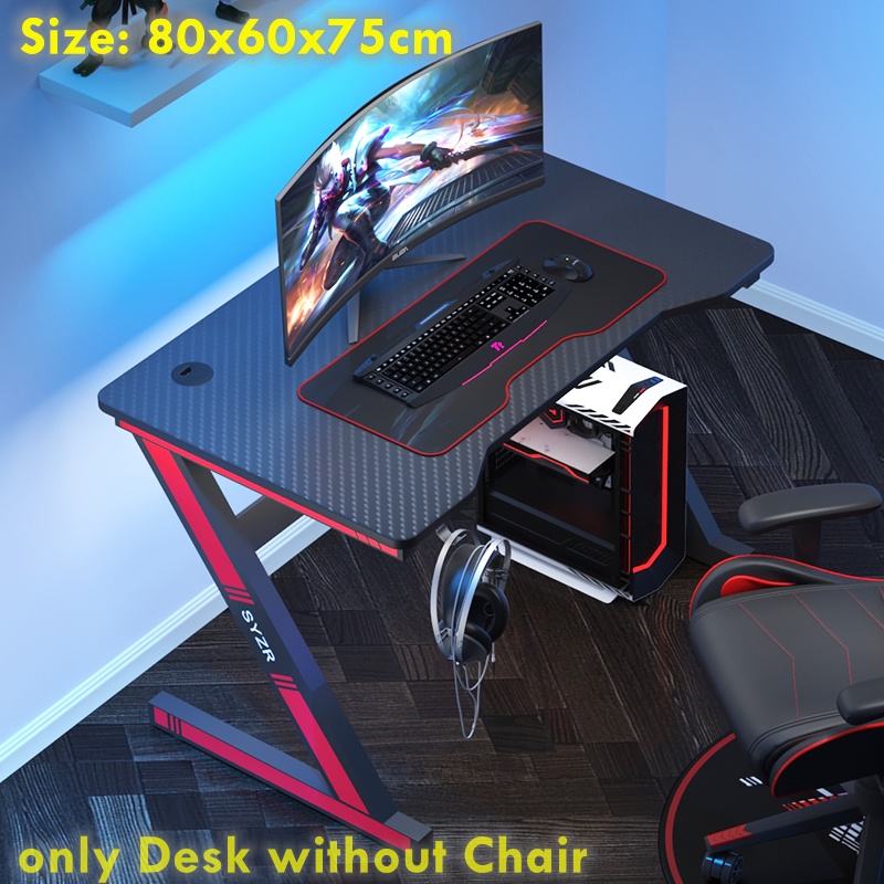 80x60x75cm Simple Game Table Black Computer Desk Home Desktop Table ...