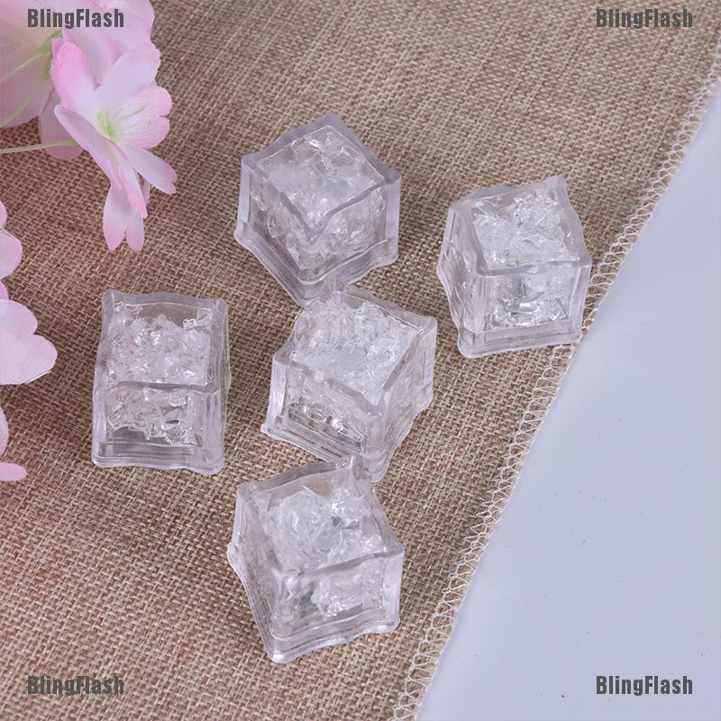 Bling LED Ice Cube Colorful Flash Light Wedding Festival Party ...