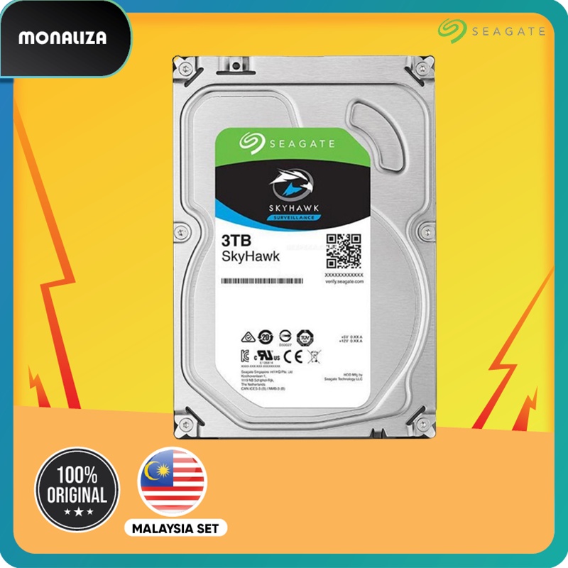 Seagate Internal Hardisk Surveillance CCTX Skyhawk - 3TB | Shopee Thailand