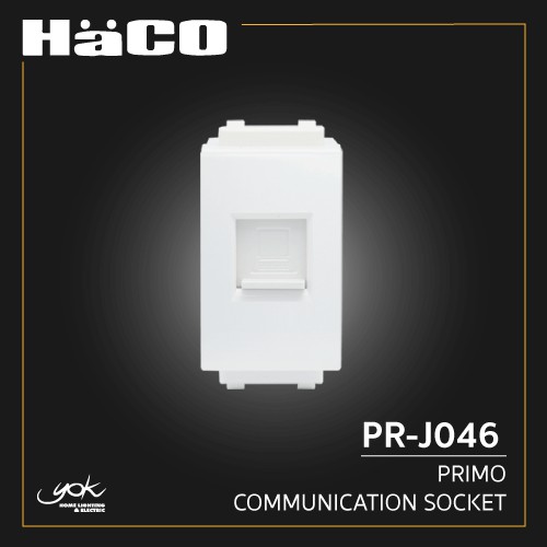 HACO Primo เต้ารับคอมพิวเตอร์ Cat 6 รหัส PR-J046 | Shopee Thailand