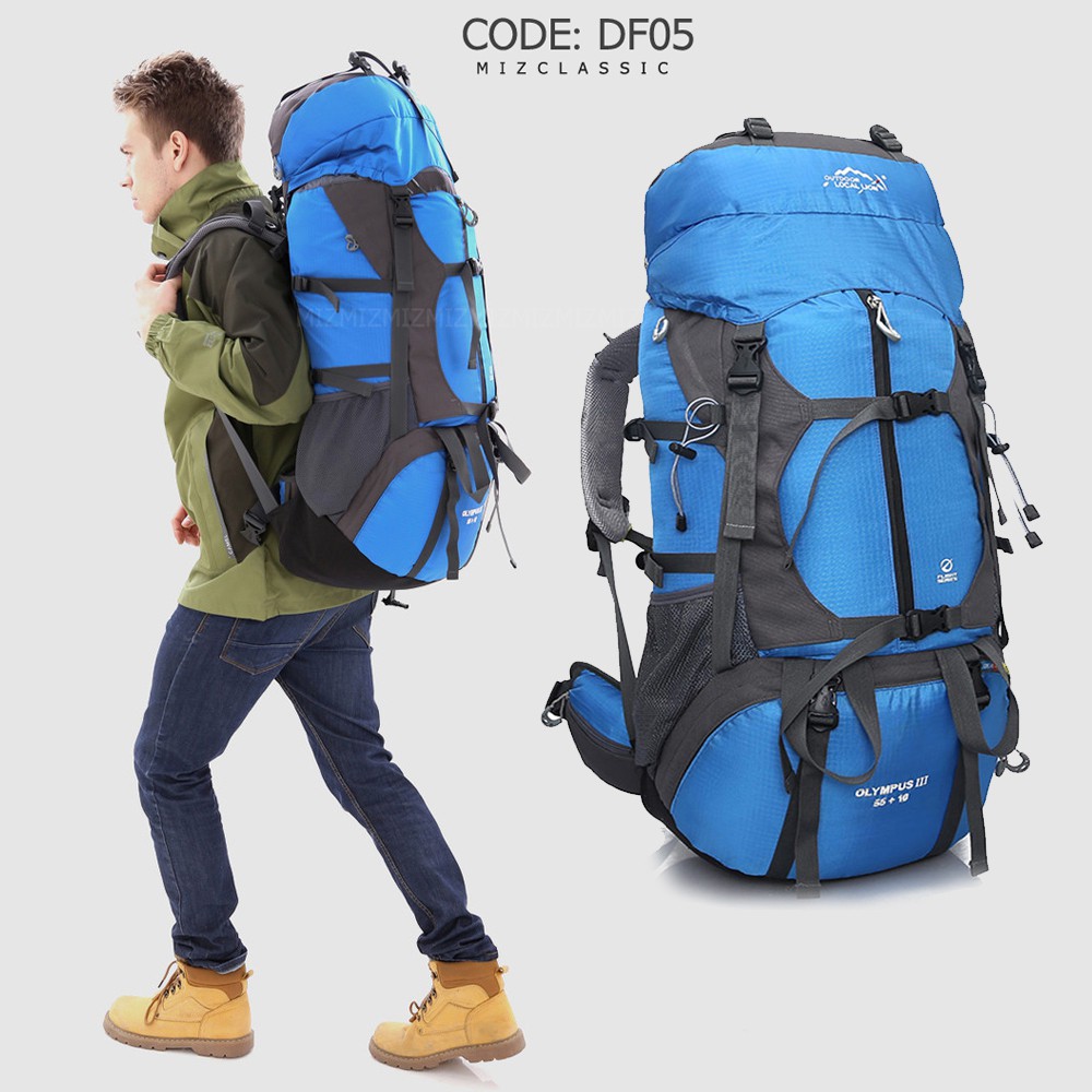 DF05 ขนาด 5510 L (เสริมโครง) รับน้ำหนัก ทนทาน คุณภาพเกรดพรีเมี่ยม เดินทางไกล เป้สะพายหลังขนาด ...