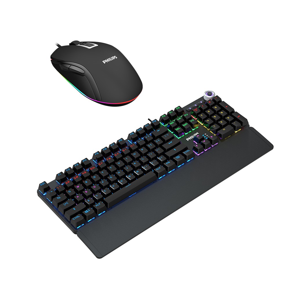 Philips Gaming Combo SPK8605 Wired Office Keyboard + Philips SPK9212 8D ...