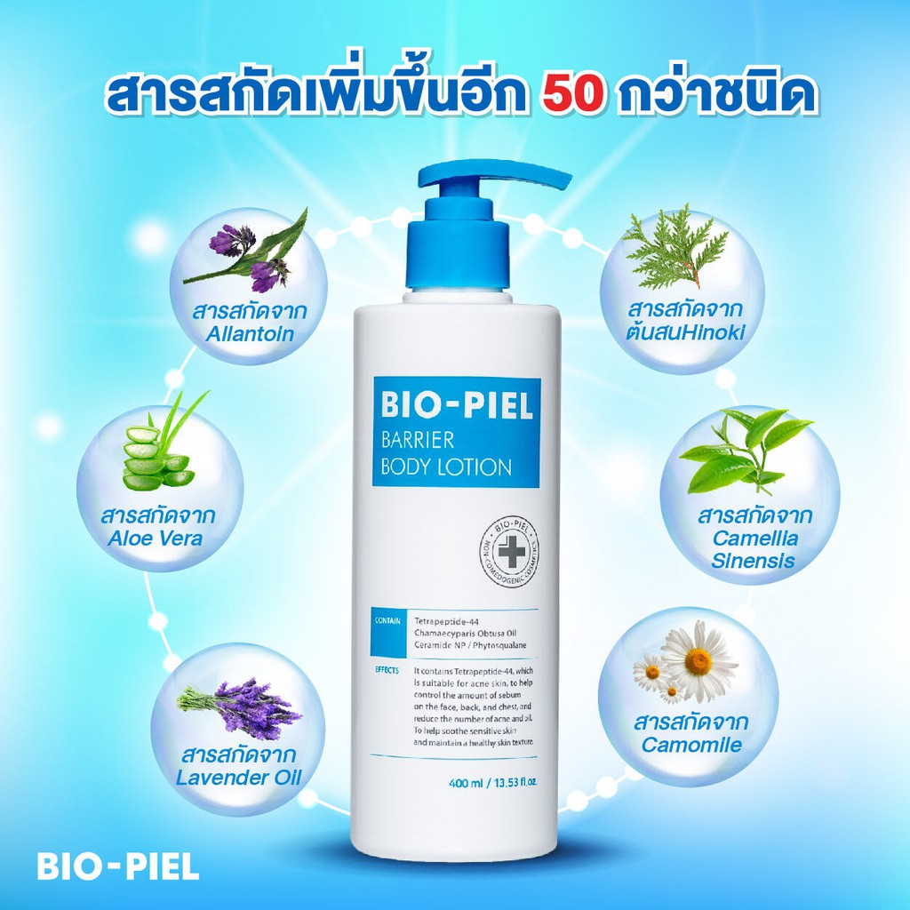 Bio-Piel Barrier Body Lotion 200 mL ไบโอ-เพียว โลชั่นทาสิวหลัง ...