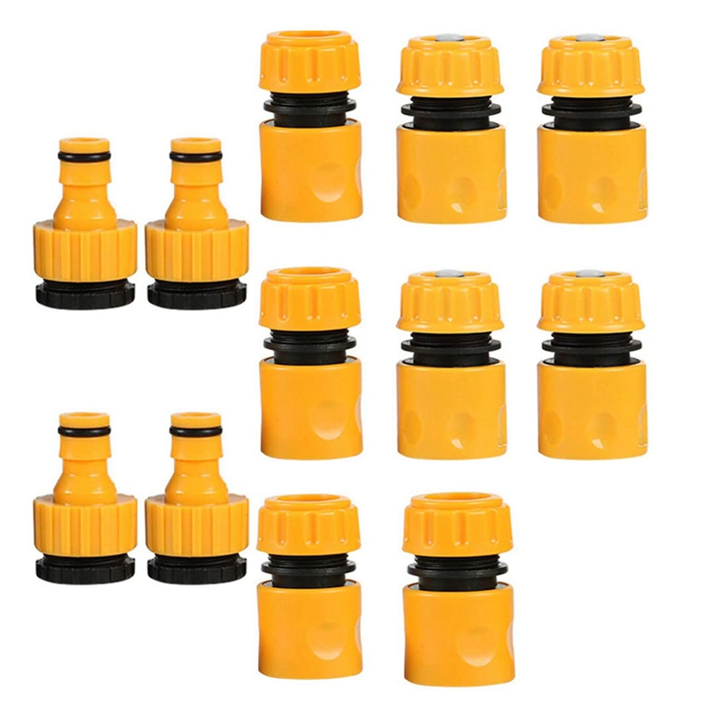 12Pcs Garden Irrigation Hose Connectors Kits with Tap Connectors 10Pcs ...