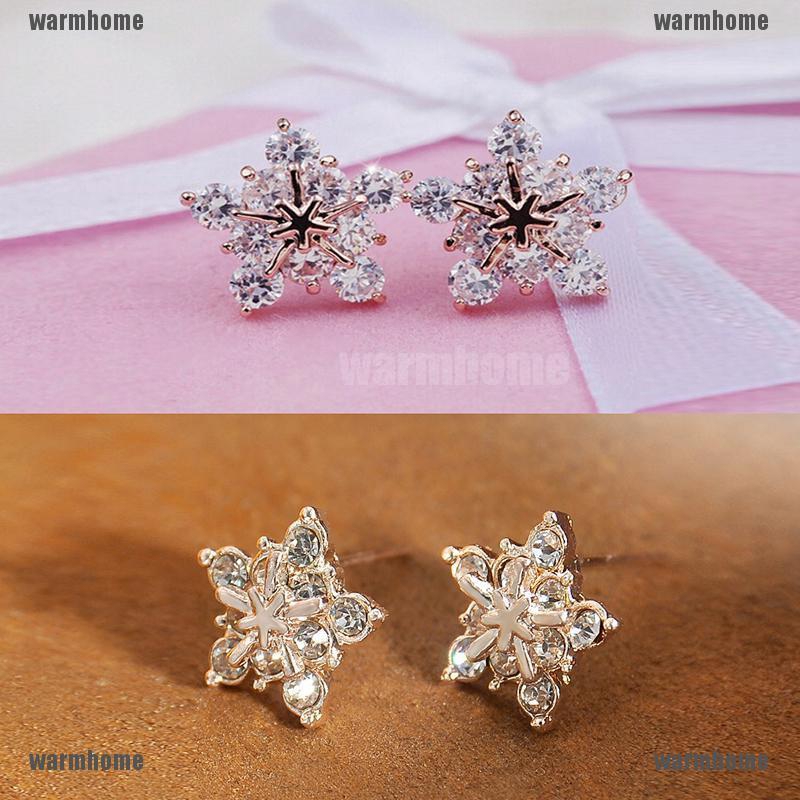 WHTH ต่างหูคริสตัลรูปดาวห้าแฉกสำหรับผู้หญิง - warmhome.th - ThaiPick