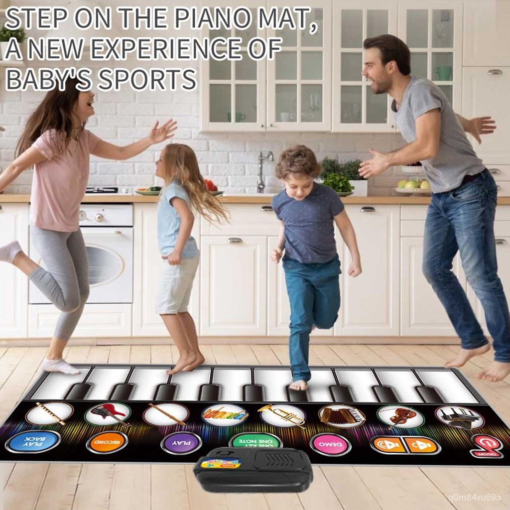 Piano Music Mat for Kids Waterproof Floor Piano Mat Musical Keyboard ...