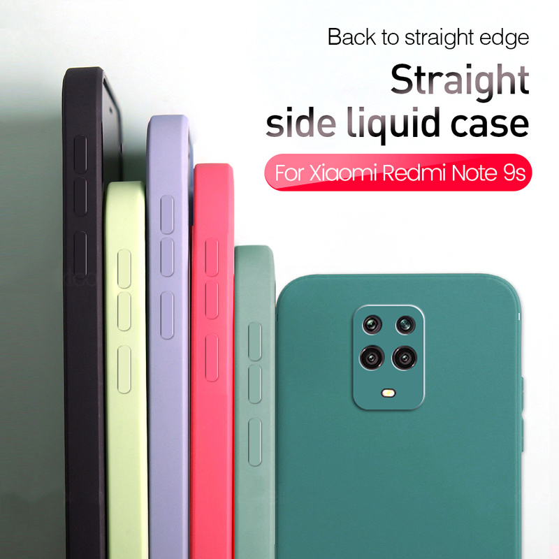 Luxury Original Square Liquid Silicone Phone Case For Xiaomi Redmi 9T ...