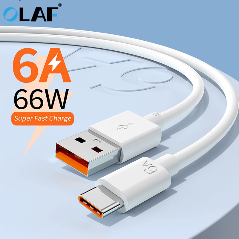 OLAF 6A 66w USB Type C Cable Wire For Huawei Samsung S10 S20 Xiaomi 10 ...