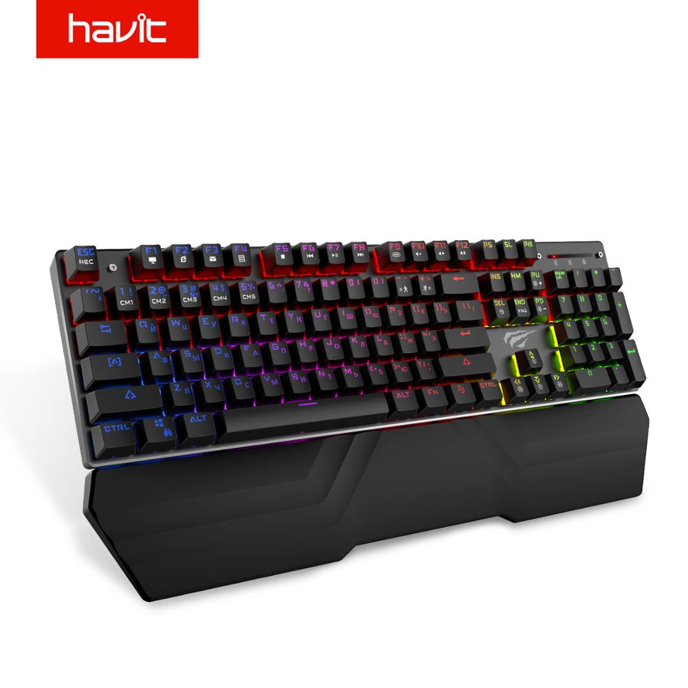 HAVIT Mechanical Keyboard 87/104 keys Blue or Red Switch Gaming ...