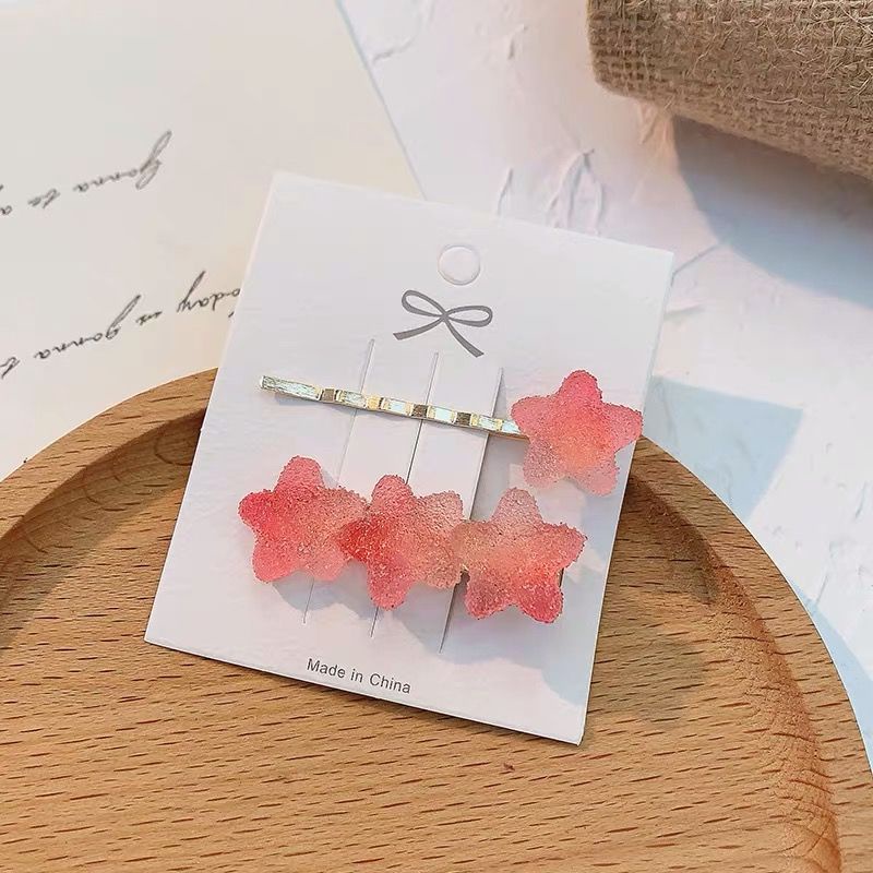 เครื่องประดับสุทธิสีแดงIns ลมสาวหัวใจ hairpin น่ารักเด็ก soft candy ...