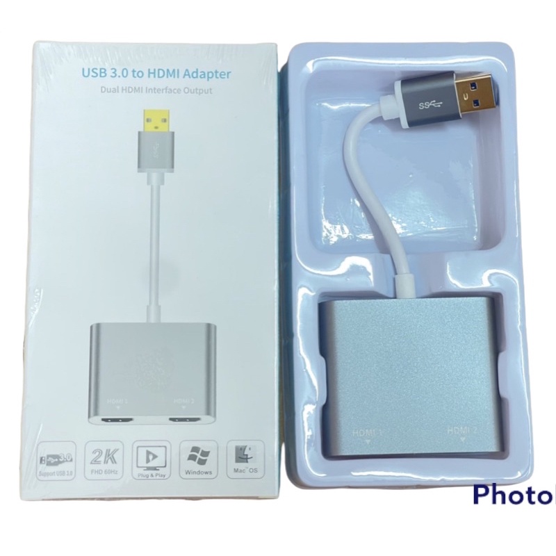 USB 3.0 Dual 2xHDMI อะแดปเตอร์ USB To HDMI จอภาพแบบ Dual Display ...
