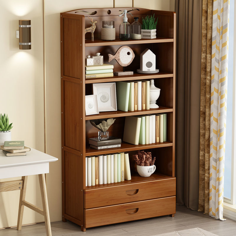 Bookcase Bookshelf Simple Floor Cabinet Storage Multifunctional Drawer ...