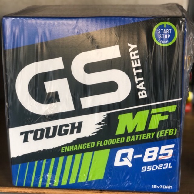 แบตเตอรี่Gs Q85 70แอมป์ 95D23L for start/stop | Shopee Thailand