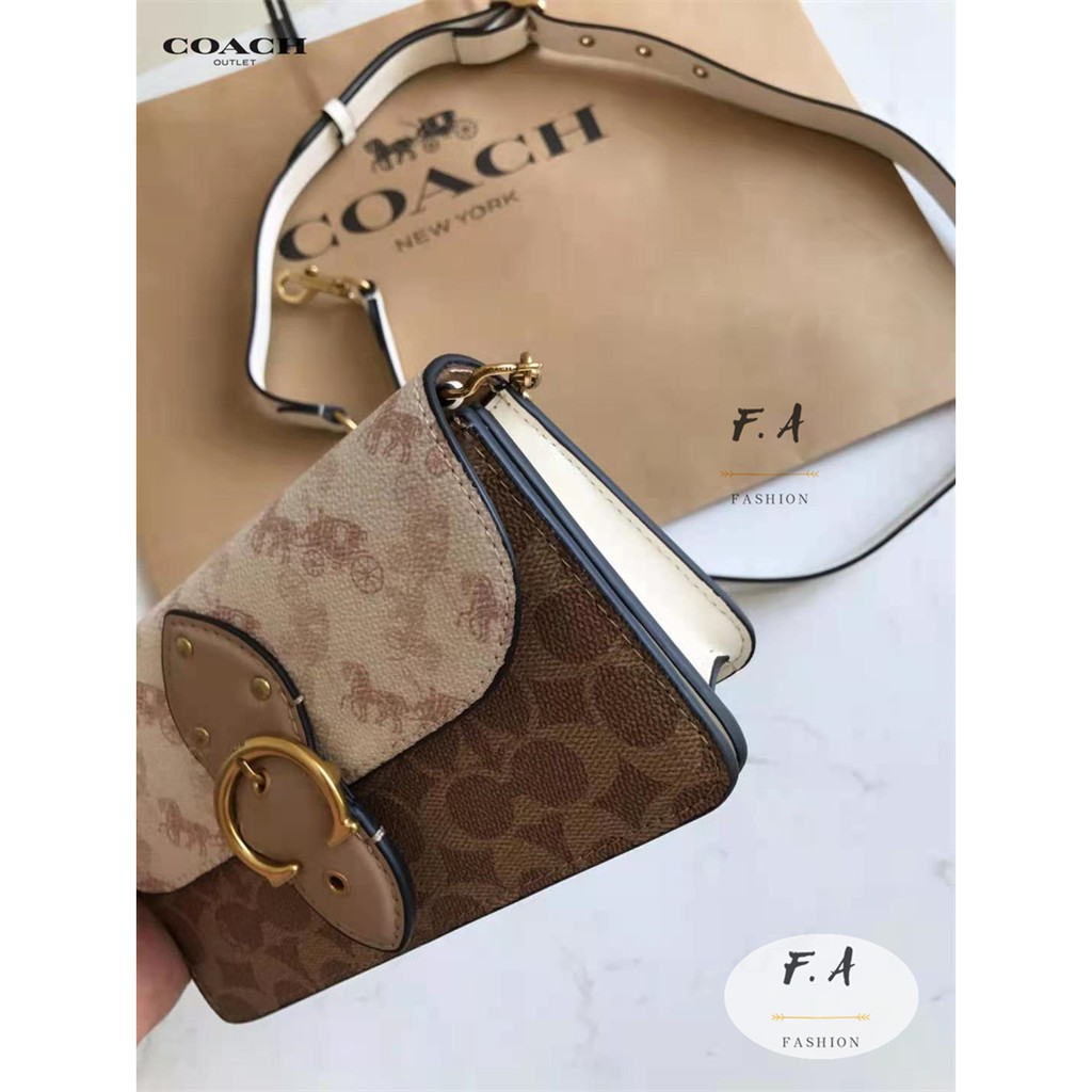 F.A ว่าแท้100% COACH C0831 Beat Crossbody Clutch Signature Canvas With ...