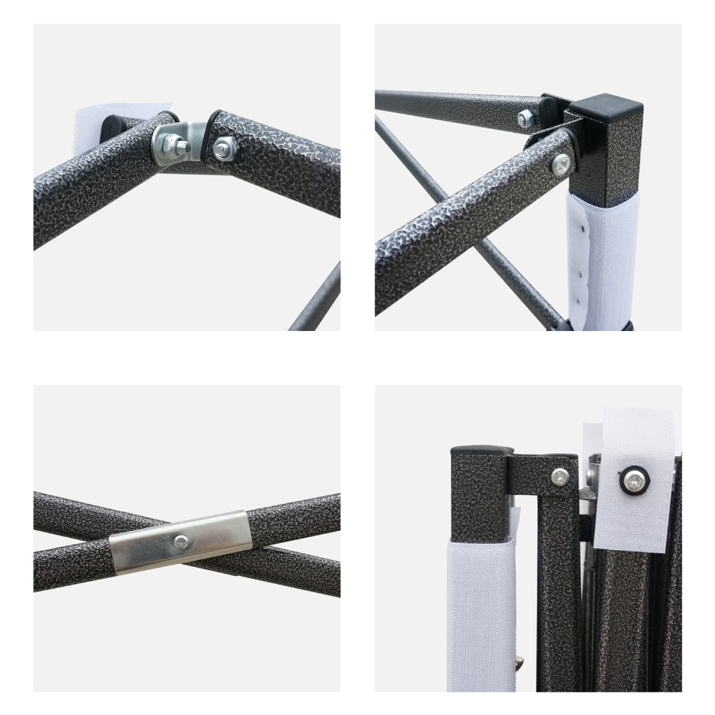 Luckyfriend เต็นท์พับได้ รุ่นโครงธรรมดาขนาด 2x3 เมตร (สีดำ) ผ้าใบ 900D (8 สี) เต็นท์พับ ตลาดนัด ...