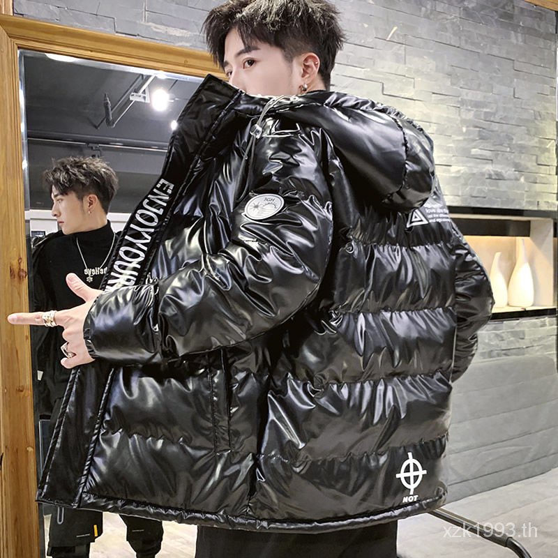 Winter Cotton-Padded Coat Men's Korean-Style Short Glossy All-Matching ...