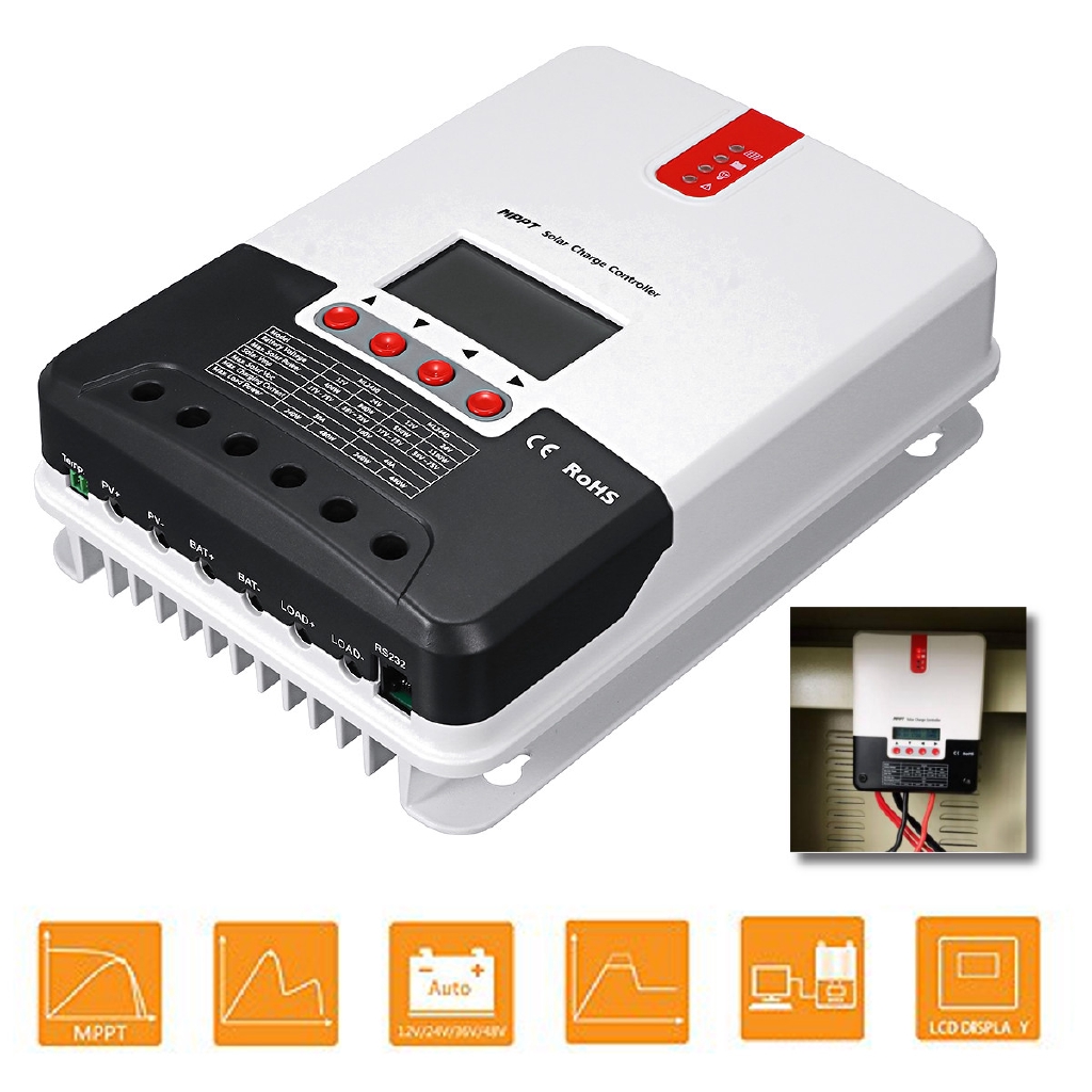 Dongxi 12V/24V 20A 30A 40A MPPT Solar Charge Controller 260W ~ 1100W ...