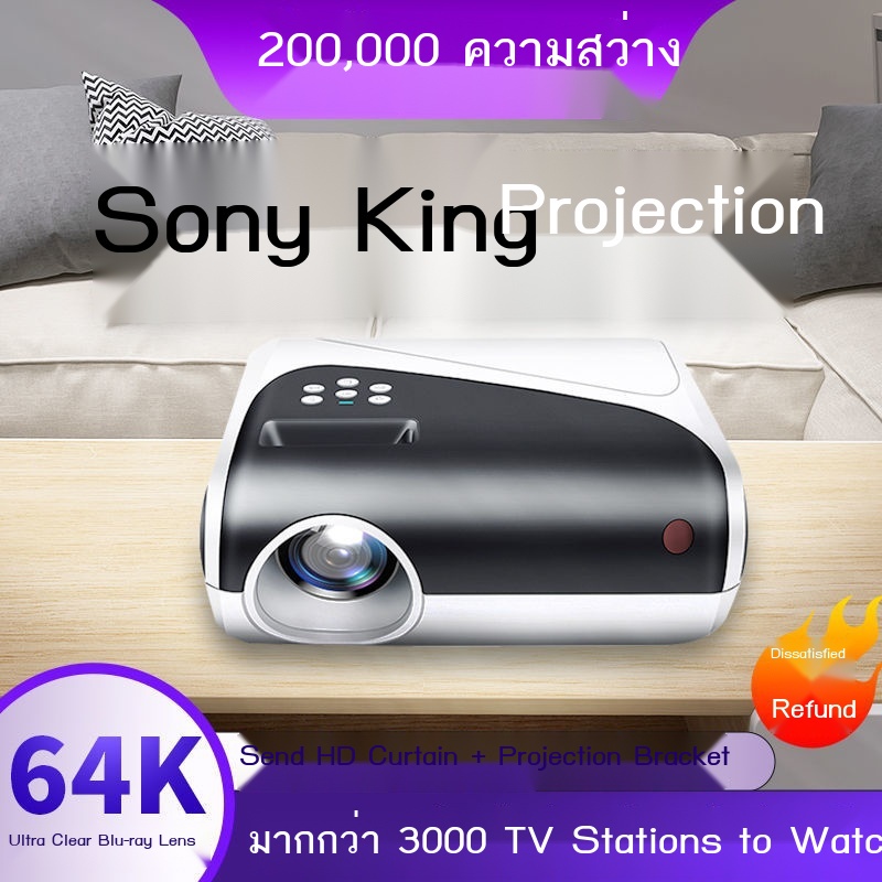 1080 Ultra HD 4K Projector WiFi การฉายภาพหน้าจอมือถือโฮมเธียเตอร์ห้อง ...