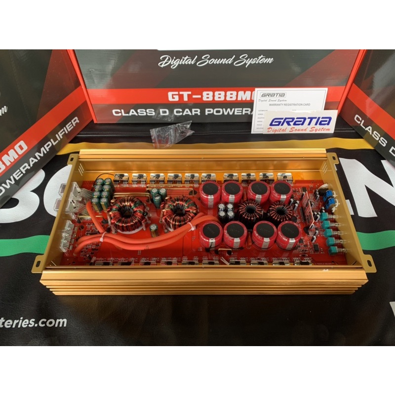 โครตแรง งานแบรนด์GRATIA GT-888MO 4500w ขับดอกซับวูฟเฟอร์ได้ถึง 10-15 นิ้วแม่เหล็ก 220 3ชั้น งาน ...