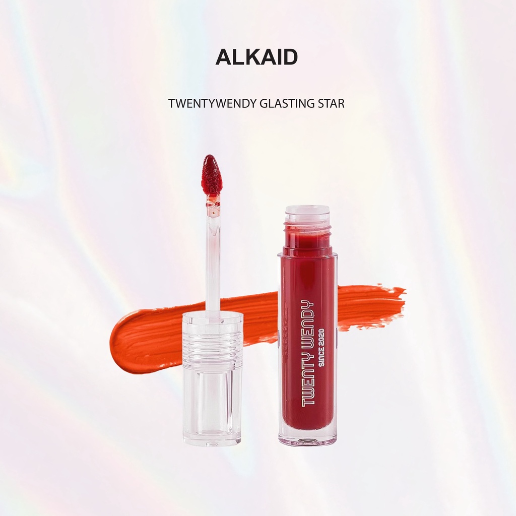 TWENTYWENDY Glasting Water Tint - ALKAID ลิปทิ้นเนื้อฉ่ำวาว สีเเดงตุ่น ...