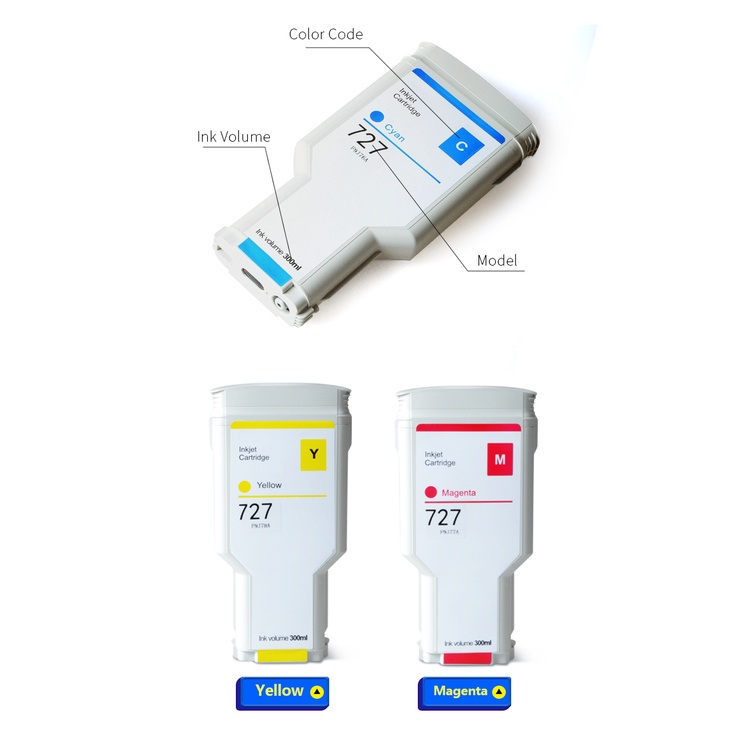 HP 727 Compatible Ink Cartridge For HP DesignJet T920 T2500 T930 T1530 ...