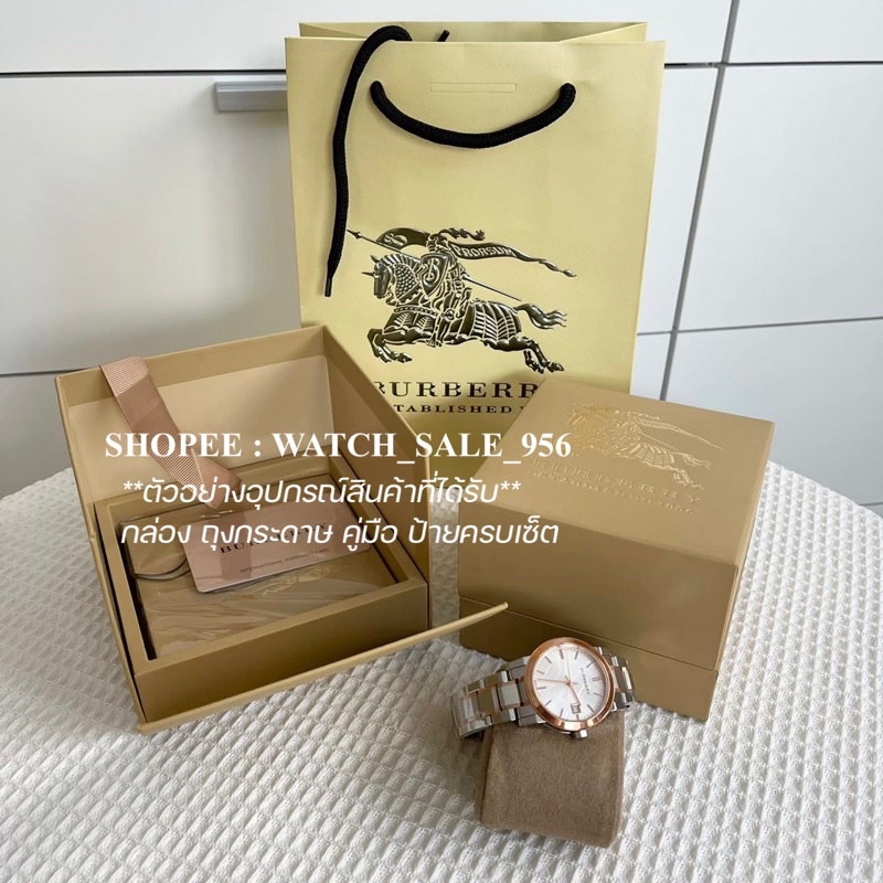 นาฬิกาผู้หญิง BURBERRY The City Black Dial Silver รุ่น BU9001 BU9101 ...