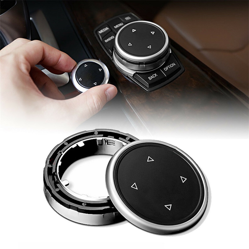 1x For BMW F10 F20 F30 IDrive Car Multimedia Big Knob Cover Button Trim ...