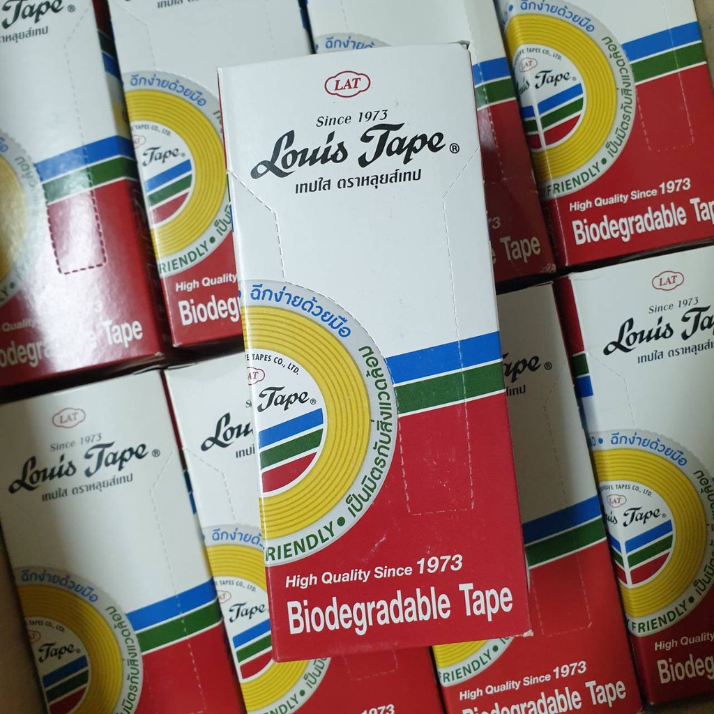 Louis Tape (ยกแพค 12 ม้วน) เทปใส สก็อตเทปใส หลุยส์ ขนาด 12 นิ้ว แกน 1 ...