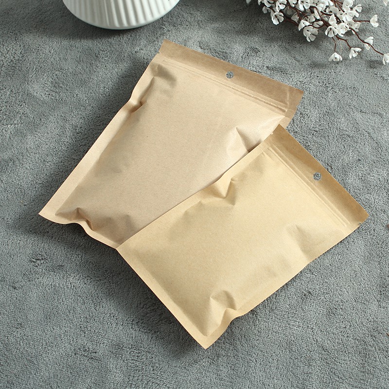 Semi-transparent kraft paper bags Food packaging bags Tea sealed bags ...