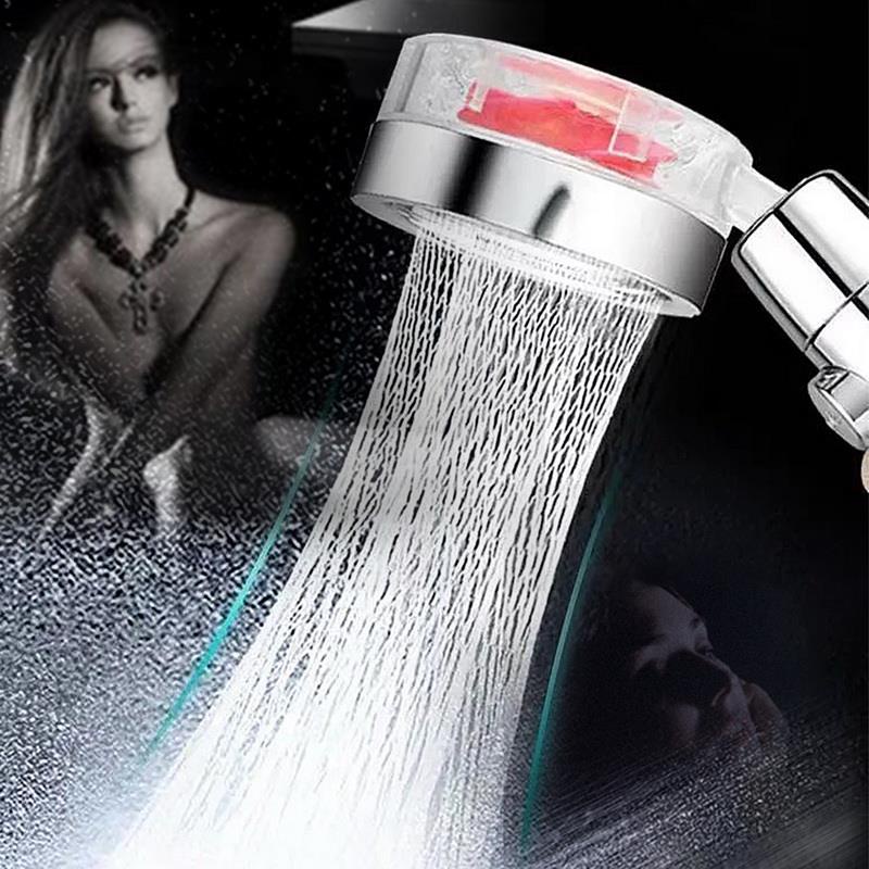 ห้องอาบน้ำฝักบัวBathroom 360° Rotation Shower Head roeller Turbo Boost ...