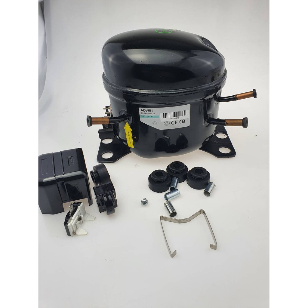 ADW51 คอมเพรสเชอร์ 1/6 แรงม้า R134a LBP สำหรับตู้แช่ ตู้เย็น Compressor ของใหม่ พร้อมอุปกรณ์ ...