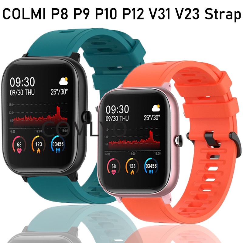 COLMI P8 Pro P9 P10 P12 V23 V31 สายคล้องคอ Smart Watch แถบซิลิโคนติดตั้งอย่างรวดเร็วสร้อยข้อมือ ...